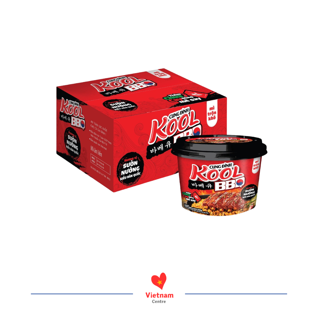 Mì trộn Cung Đình Kool BBQ - thùng 12 tô 105g - Vietnam Centre UK