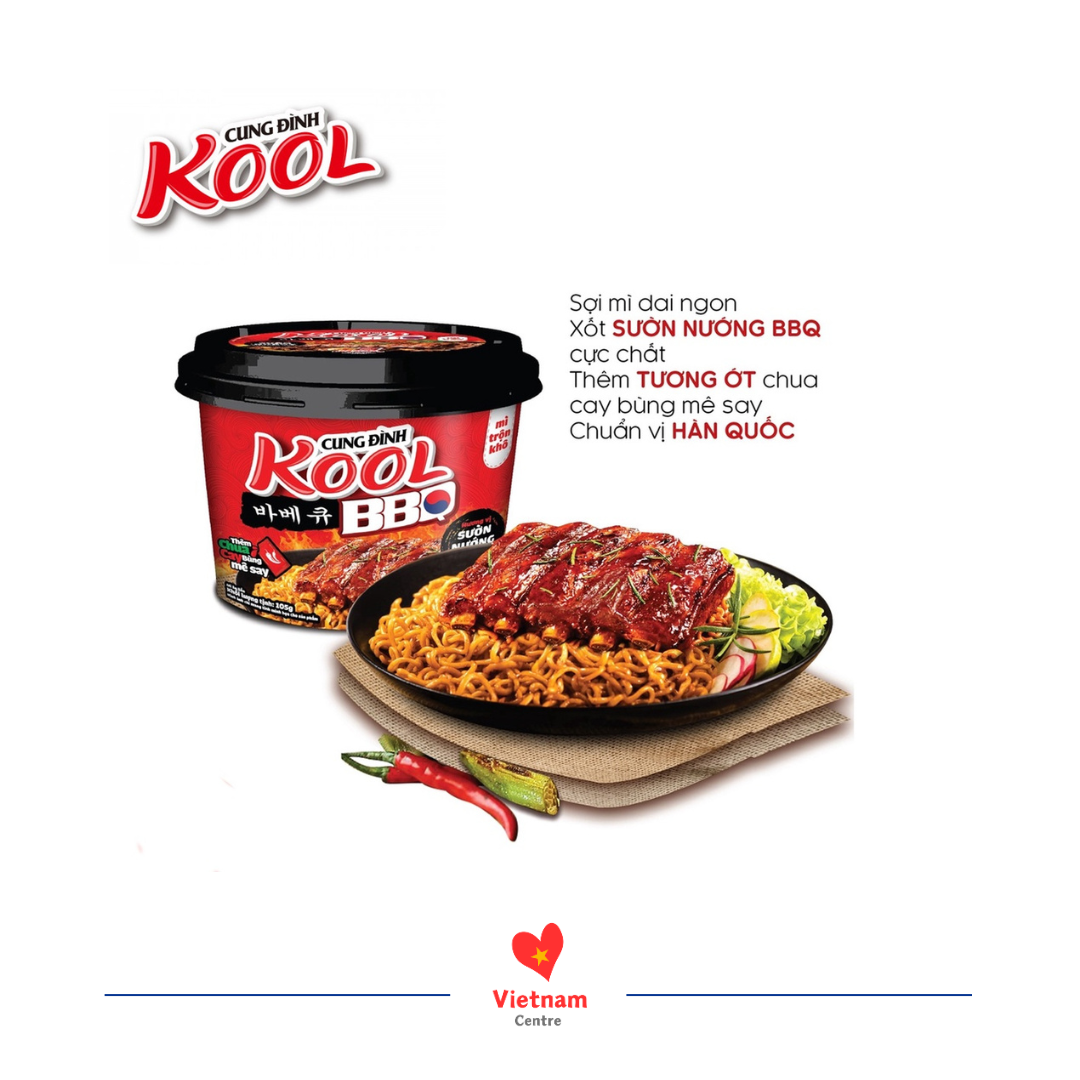 Mì trộn Cung Đình Kool BBQ - thùng 12 tô 105g - Vietnam Centre UK