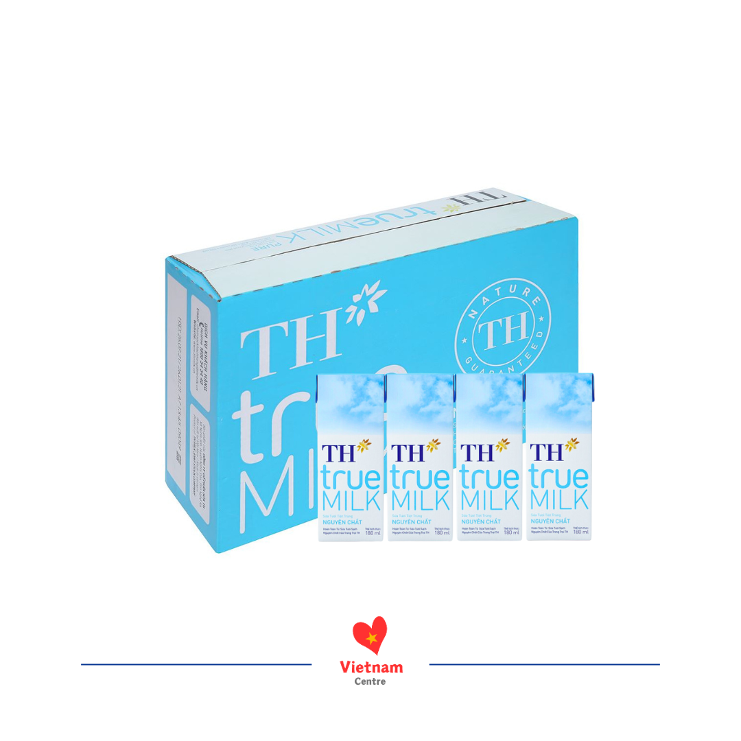 Sữa tươi tiệt trùng nguyên chất TH true MILK - thùng 48 hộp 180ml - Vietnam Centre